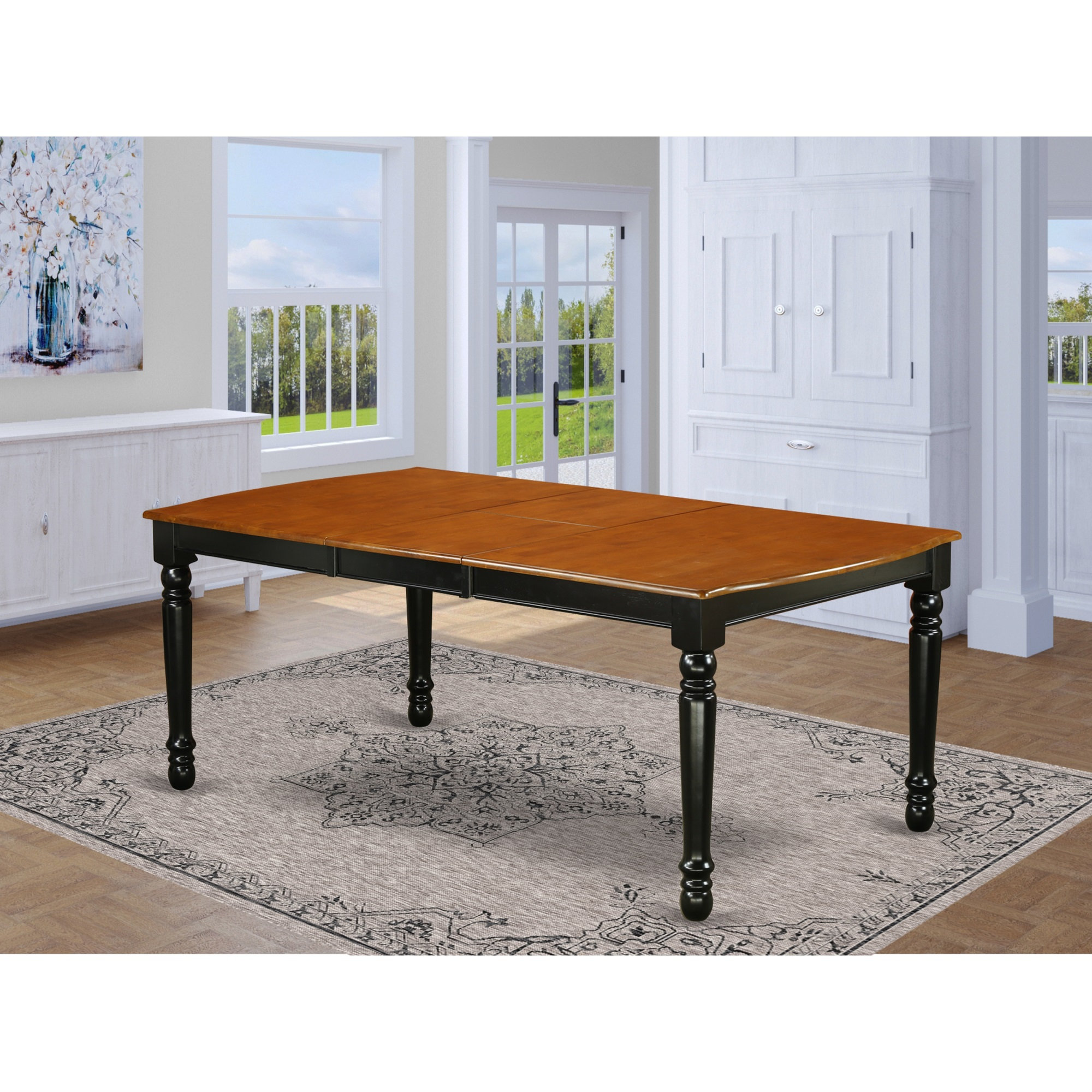 Dover Dining Room Table With 18" Butterfly Leaf -Black and Cherry Finish. - Traditional - Dining ...
