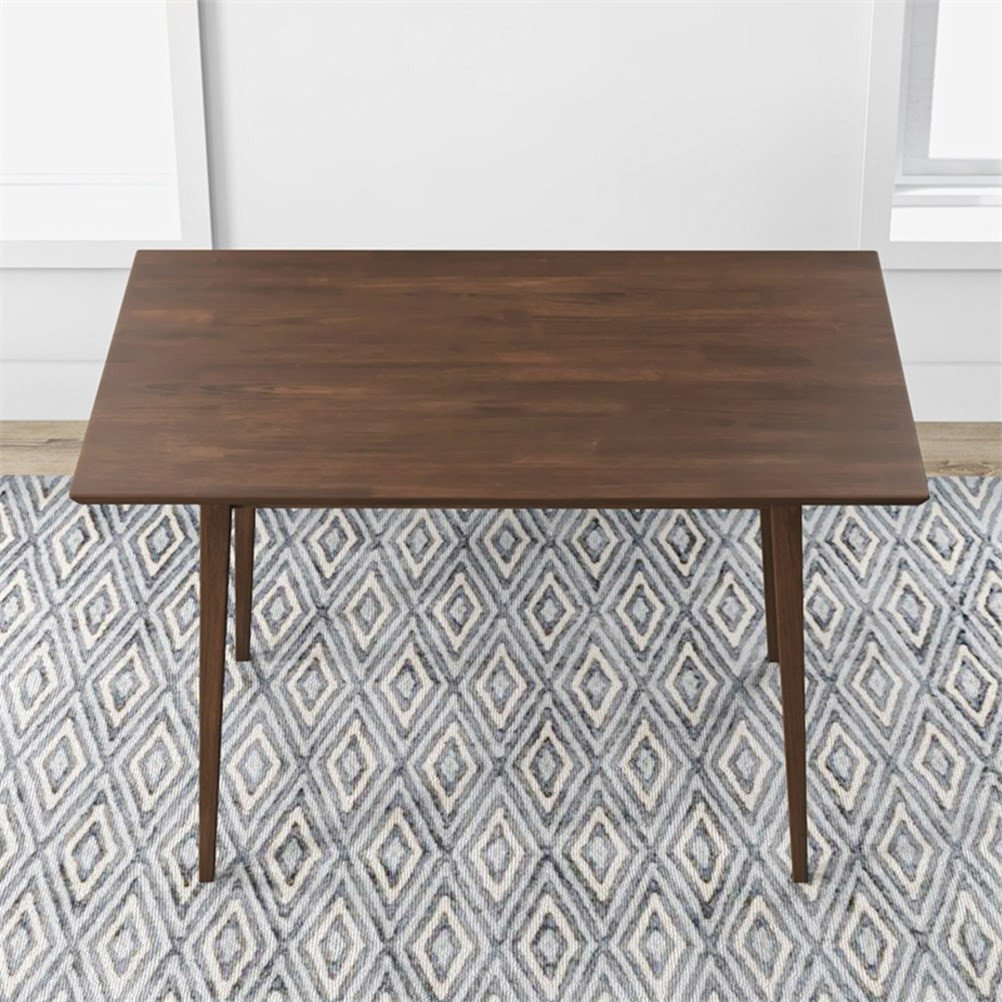 Pemberly Row Mid-Century Modern 47" Rectangular Solid Wood Dining Table ...