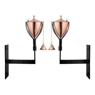 Amsterdam Universal Sconce Tiki Torch - Traditional - Outdoor Torches ...