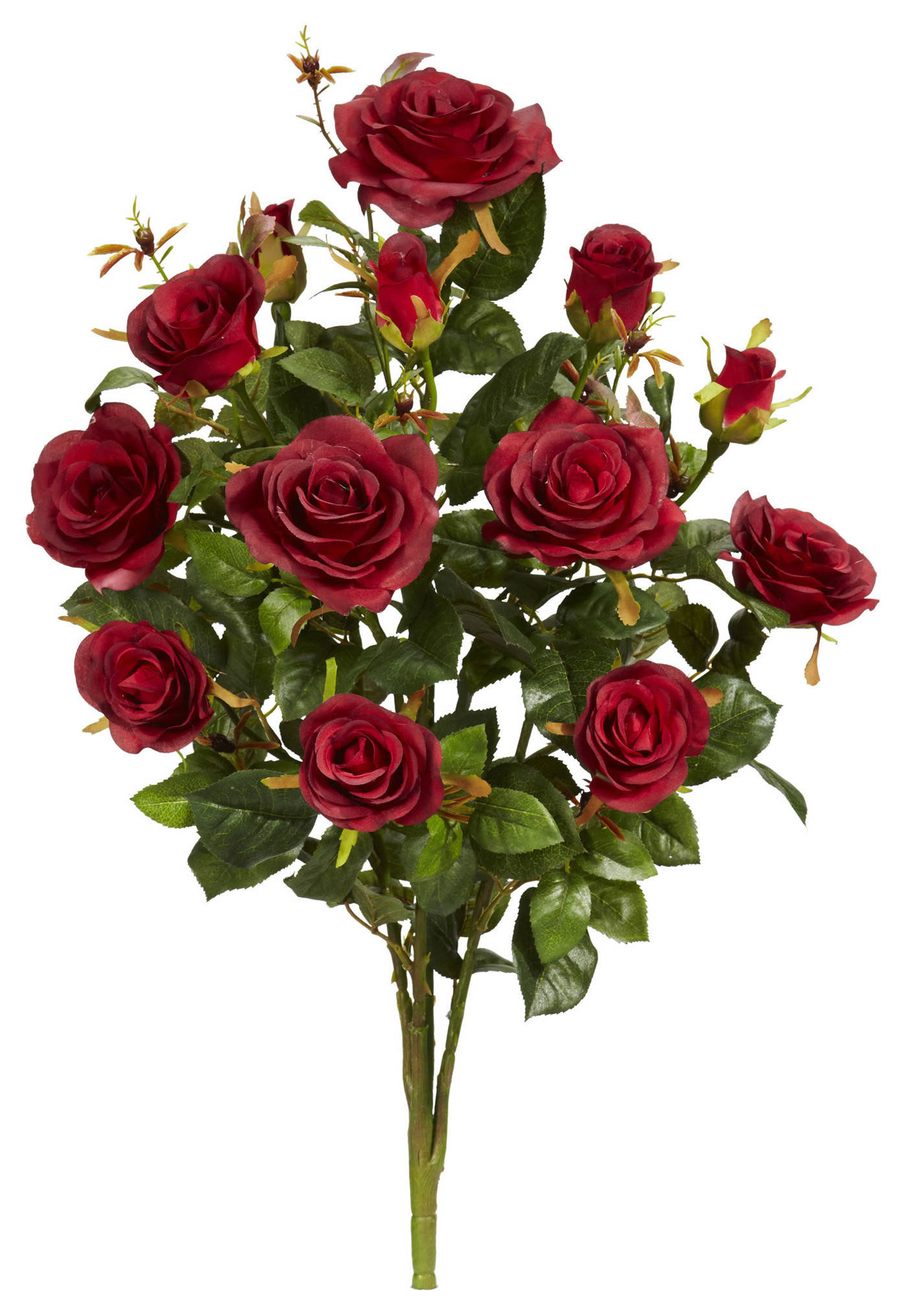 Nearly Natural 28" Garden Rose Artificial Plant (Set of 2 ...