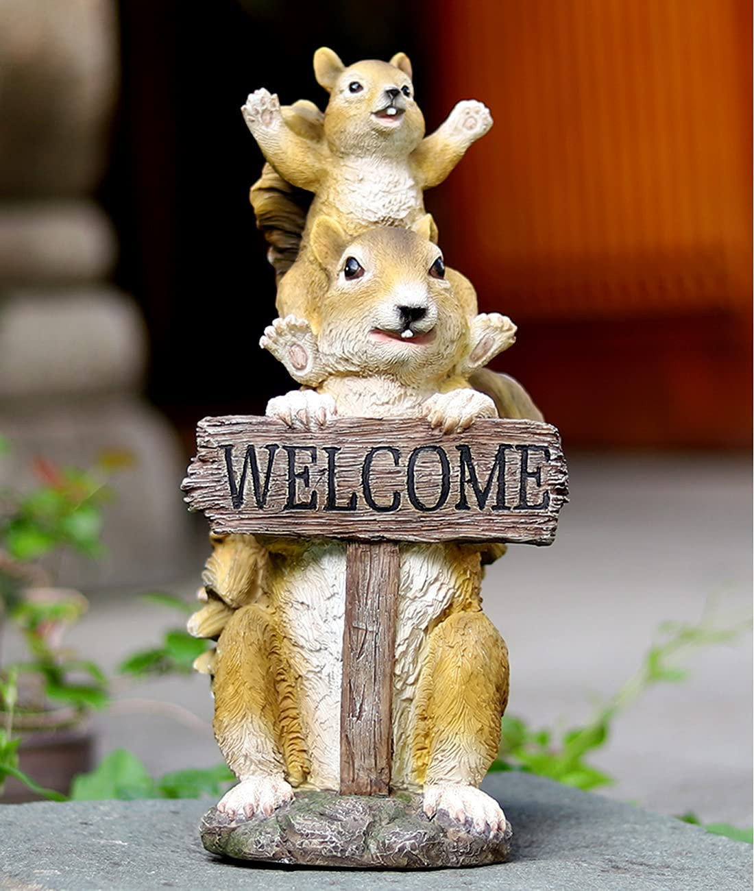 Animal Statues Welcome Sign - Eclectic - Garden Statues And Yard Art ...