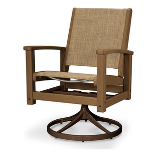 Polywood Coastal Swivel Rocker - Transitional - Outdoor Rocking Chairs ...