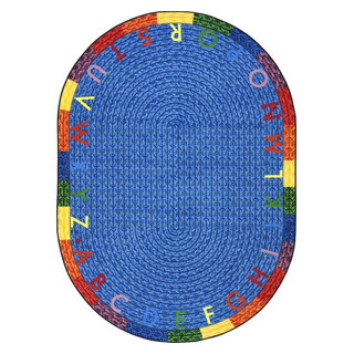 Kid Essentials Rug, Alphabet Braid, 3'10"x5'4" Oval, 3'10"x5'4" Oval ...