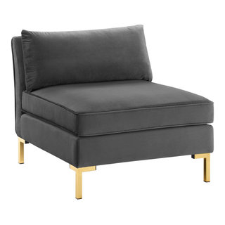 Ardent Performance Velvet Armless Chair - Contemporary - Armchairs And ...