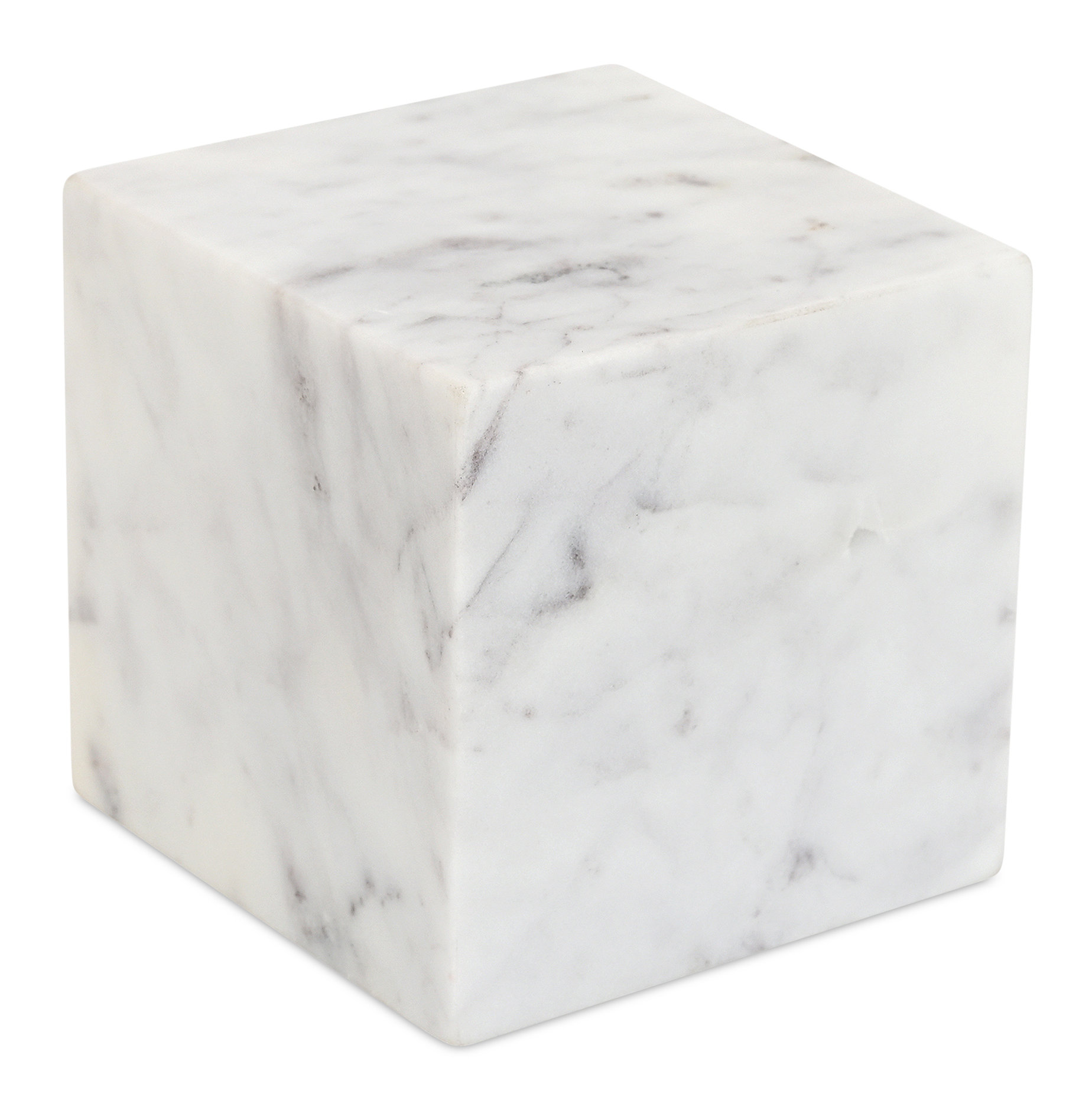 Cora Cube White Marble Tabletop Accent - Transitional - Decorative Objects And Figurines - by ...