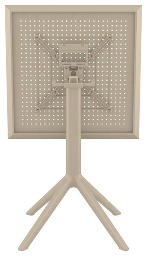 Sky 24 Inch Square Folding Table In White Finish Contemporary Sky 24 Inch Square Folding Table In White Finish Contemporary