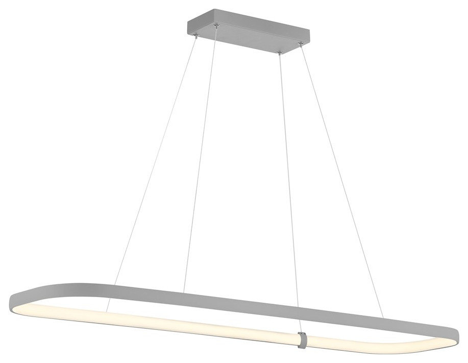 Access Lighting Ravello 1-Light 48" LED Pendant, Satin/Clear, 50948LEDD ...