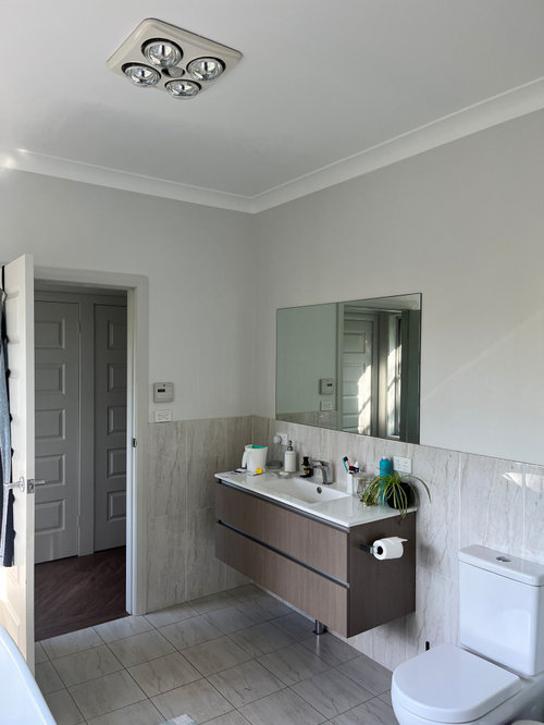 Ideas to add interest to a plain bathroom