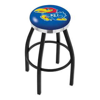 Holland L8B2C Kansas 30" Swivel Bar Stool - Black/Chrome - Contemporary ...