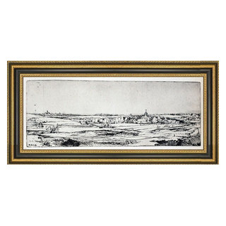 Rembrandt Van Rijn the Goldweigher's Field Framed Canvas Print, 30"x15 ...