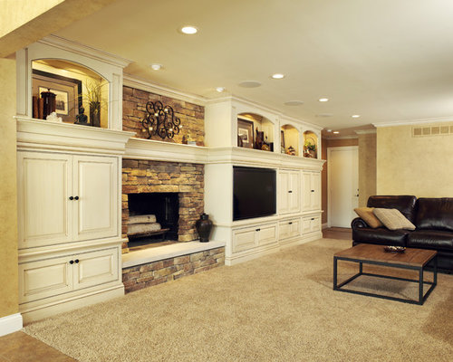 Recessed Fireplace Home Design Ideas, Pictures, Remodel and Decor