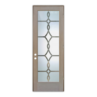 Front Doors - Diamond Beads Frosted Glass Design - 30" x 80 ...
