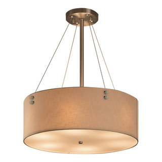 Textile Finials 18" Drum Pendant, Pair of Cylinder Finials ...