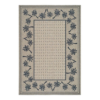 Courtyard Brown/Black Area Rug CY5148H, 4' x 5'7" - Tropical - Outdoor ...