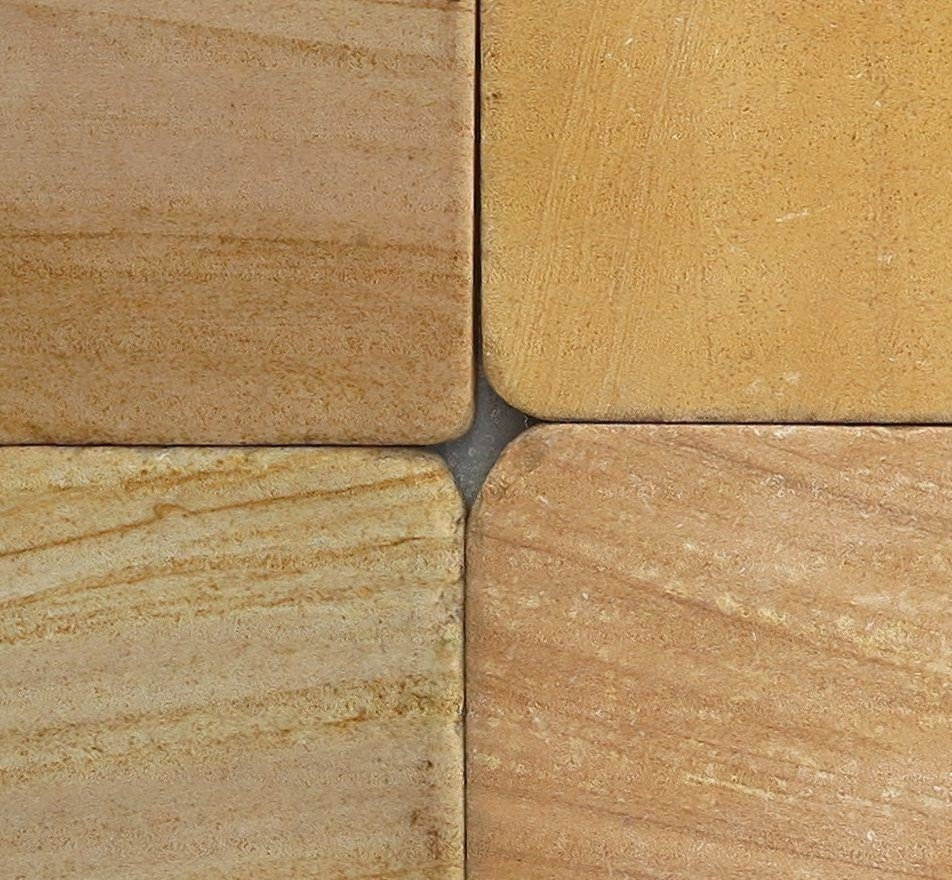 Teakwood Sandstone Tiles, Tumbled Finish, 8"x8", Set of 1152 ...