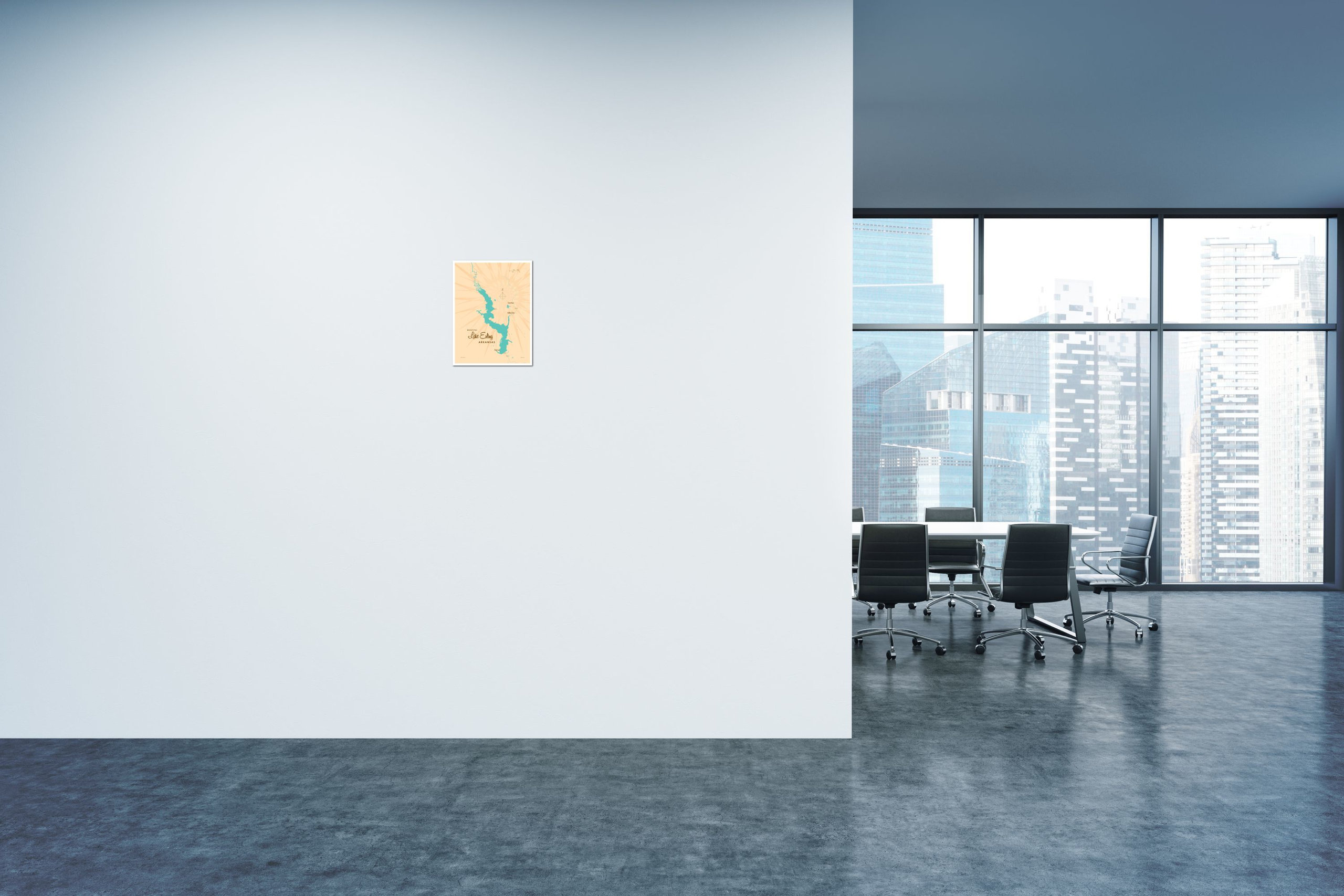 Lakebound Lake Erling Arkansas Map Art Print, 9"x12" - Contemporary ...