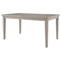 Modern Gray Farmhouse Dining Table with Tapered Legs and Rectangular ...