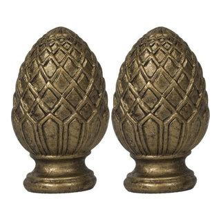 Urbanest Pineapple Lamp Finial, 2", Set of 2 - Tropical - Decorative ...