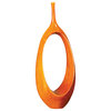 Open Oval Ring Vase, Orange, 5.5"x10"x22", 5.5"x10"x22" - Contemporary ...