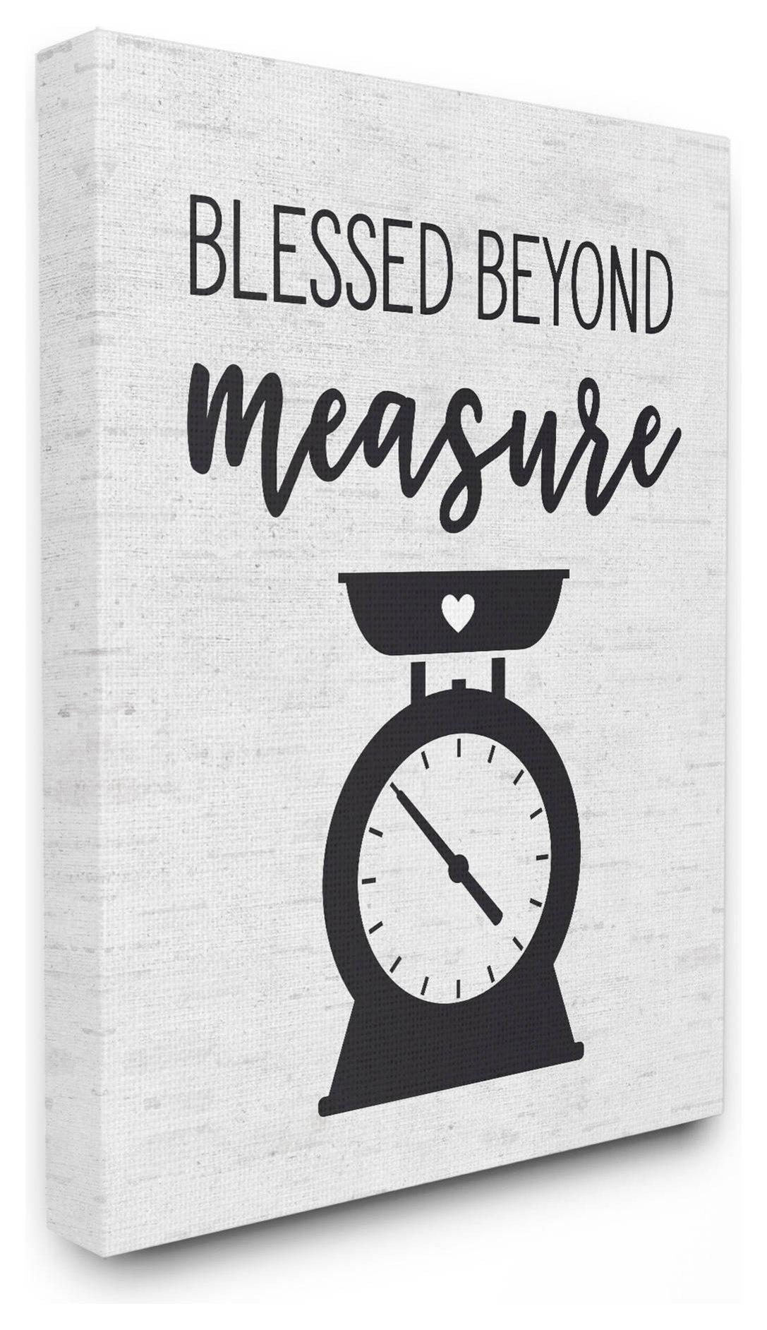 Blessed Beyond Measure Kitchen Scale Subtle Birch Typography Canvas, 30 ...