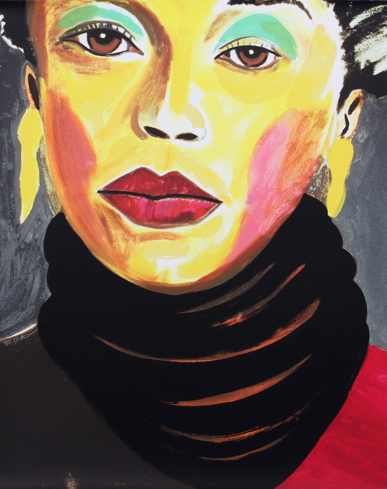 Frederick J. Brown "Sarah Vaughan" Serigraph - Contemporary - Fine Art ...