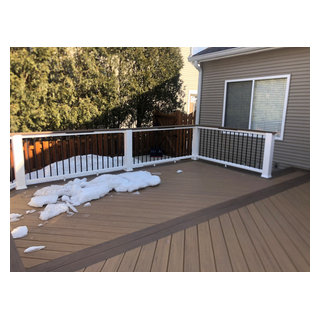 TimberTech Antique Leather Deck with White Rails in Gurnee, IL ...
