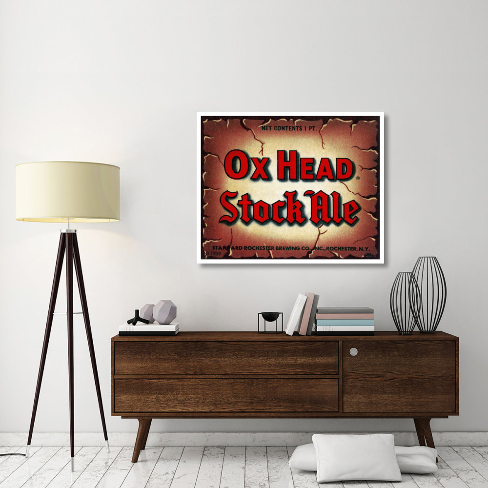 "Ox Head Stock Ale" Digital Paper Print by Vintage Booze Labels, 18"x15 ...