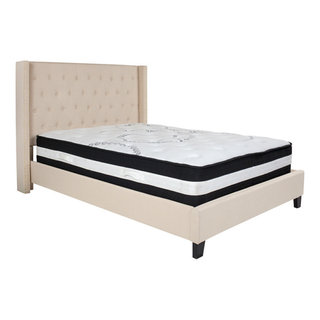 Riverdale Full Size Tufted Platform Bed With Pocket Spring Mattress ...
