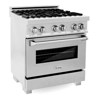 ZLINE 30" 4.0 cu. ft. Dual Fuel Range in Fingerprint Resistant ...