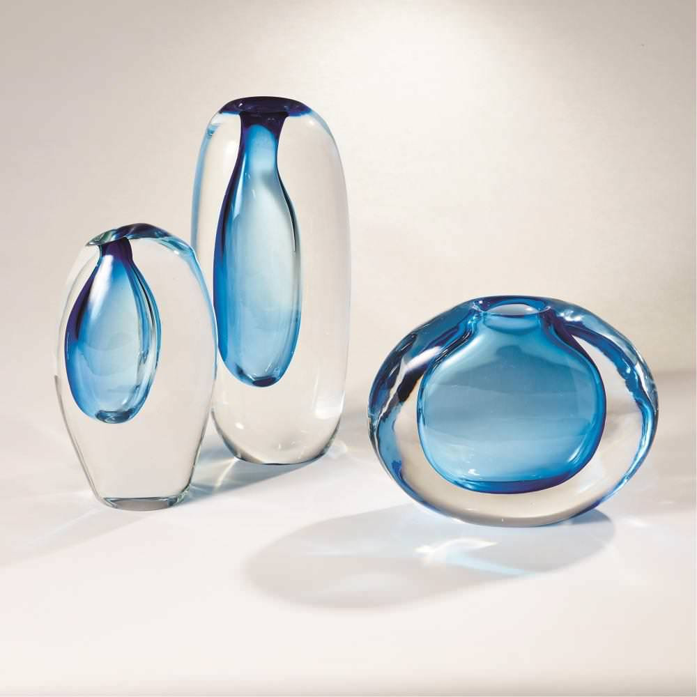 Offset Large Light Blue Vase - Contemporary - Vases - by Lighting ...