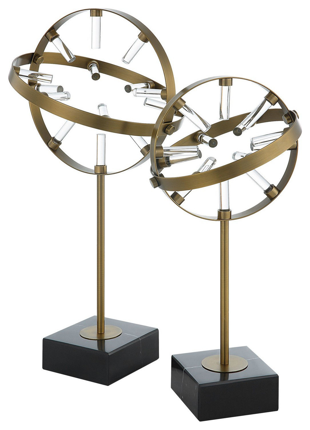 Uttermost - 18087 - Sculptures, Set Of 2 - Realm - Black Marble ...
