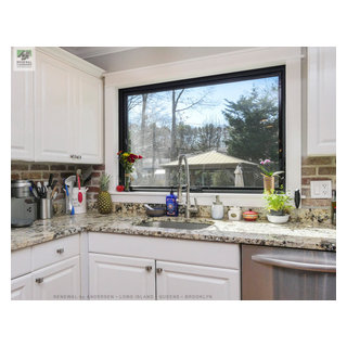 Large Black Window in Superb Kitchen - Renewal by Andersen Long Island ...