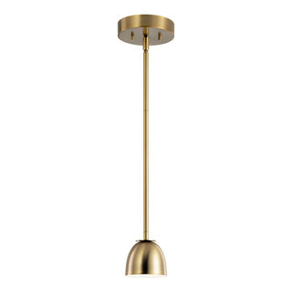 Baland LED Mini Pendant in Brushed Natural Brass - Contemporary ...