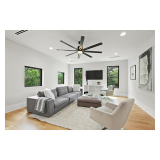 Burgundy - Family Room - Modern - Family Room - Dallas - by LDI Studio ...