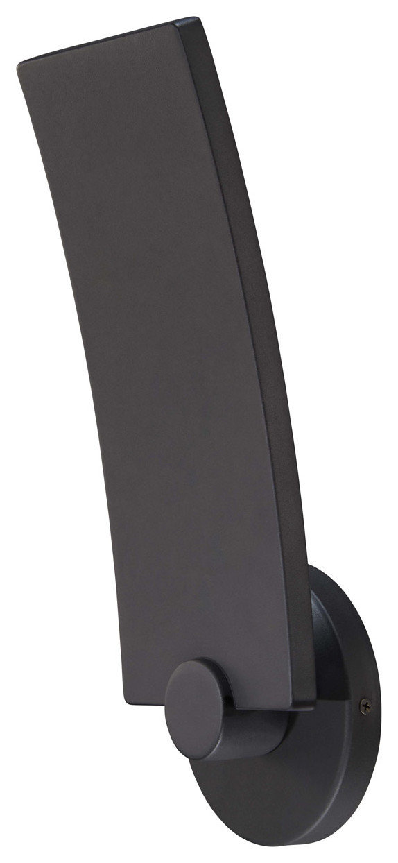 Flipout LED Wall Sconce in Black with Clear W/Sand Blasting Inside ...