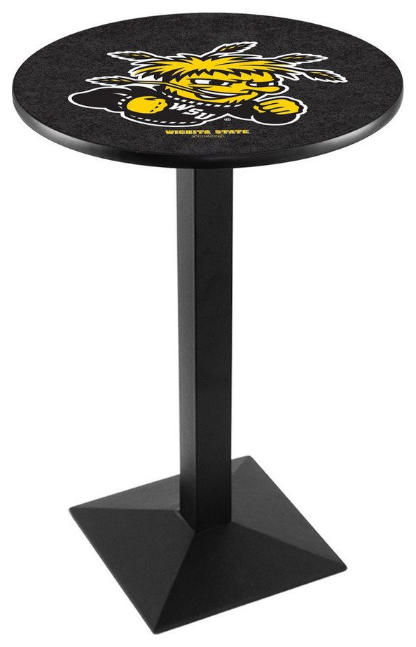 Holland L217 Wichita State University 36x28" Pub Table - Black Wrinkle ...