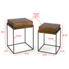 Metal Convertible Side Tables Set of 2 - Traditional - Side Tables And ...