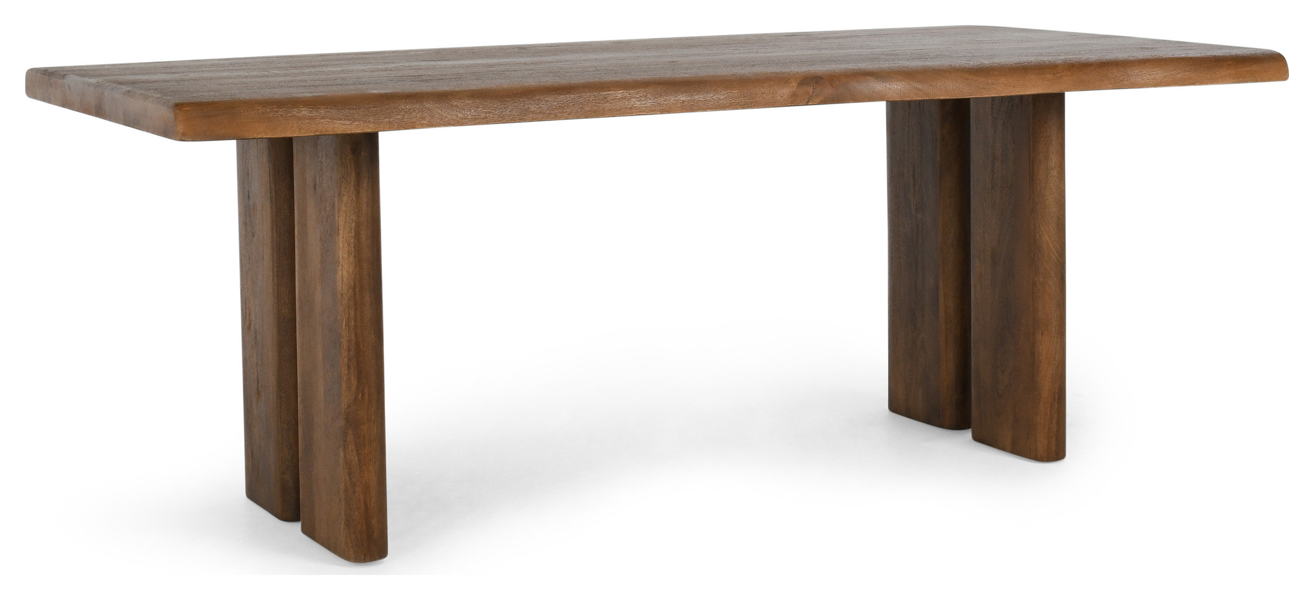 Holmes 80" Mango Wood Dining Table, Brown - Transitional - Dining ...