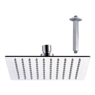 Thin Square Rain Shower Head 10 Inch - Contemporary - Showerheads And ...