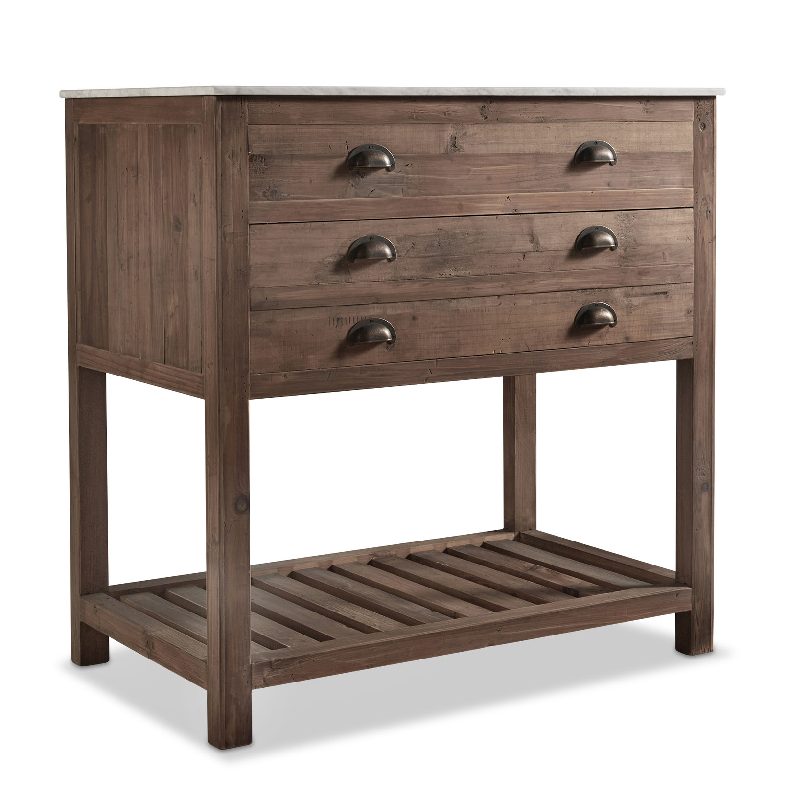 36" Reclaimed Pine Single Bath Vanity - Rustic - Bathroom Vanities And ...