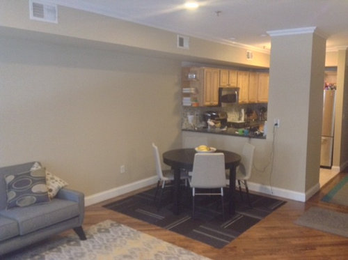 Small shared living and dining area