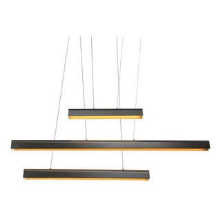 LNC 3-Tier LED Bar, 40.5" Black Modern Linear Kitchen Island Light ...