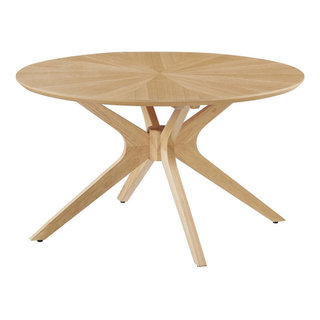 Crossroads Round Wood Coffee Table - Contemporary - Coffee Tables - by ...