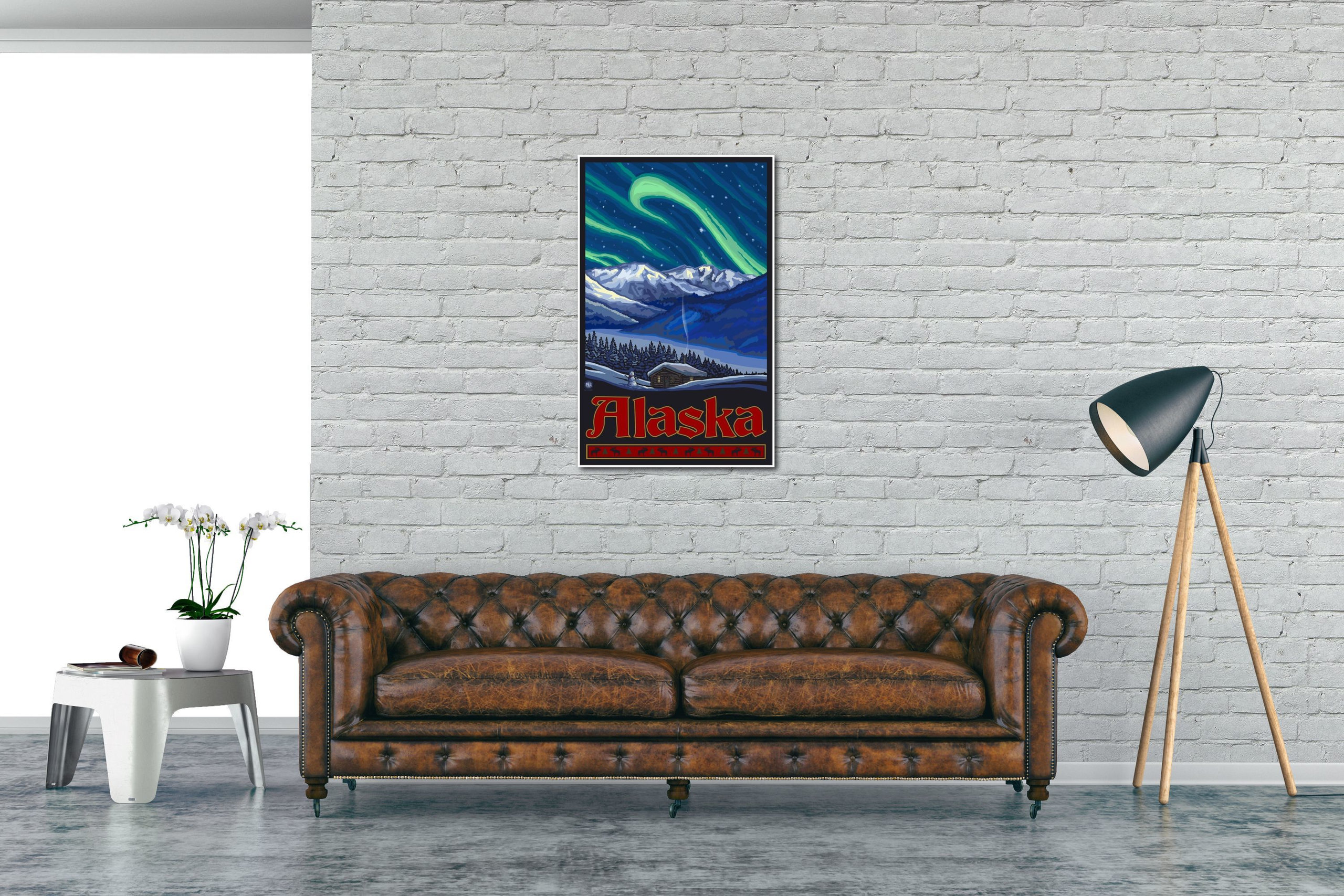 by Artist Paul A. Lanquist Alaska Northern Lights Art Print, 24"x36 ...