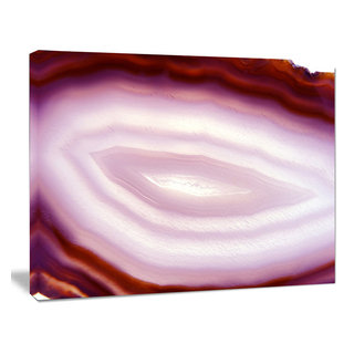 Pink Agate Geode Geological Crystals, Large Abstract Canvas Artwork, 60 ...