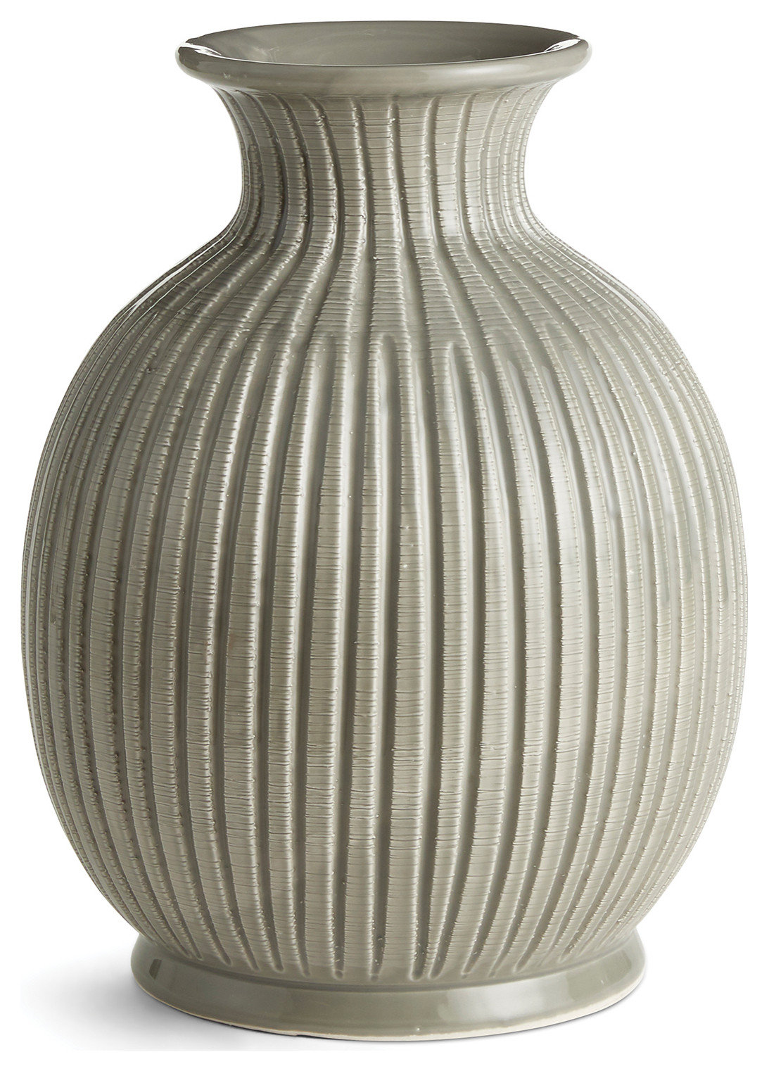 Graffio Vase, Gray, 11.5x11.5x15, 11.5x11.5x15 - Transitional - Vases ...
