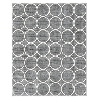 Rug Unique Loom Matrix Trellis Dark Gray Rectangular 8' 0 x 10' 0 ...