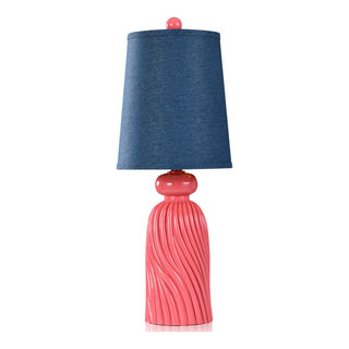 StyleCraft Dann Foley Lifestyle Polyresin Table Lamp, Coral Pink ...