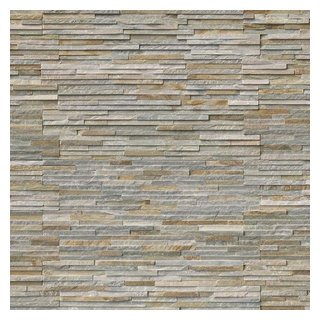 Golden Honey Pencil Ledger Panel Split Face - Traditional - Siding And ...