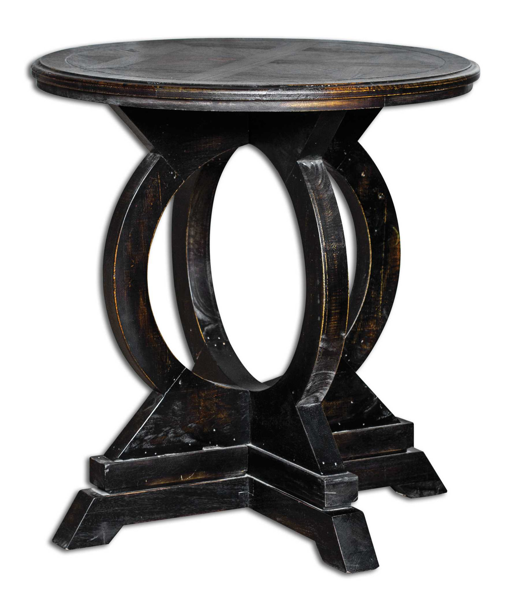 Uttermost Maiva Black Accent Table - Rustic - Side Tables And End ...
